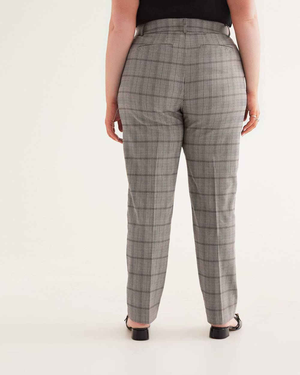 Plaid Curvy-Fit Straight-Leg Pant | Penningtons