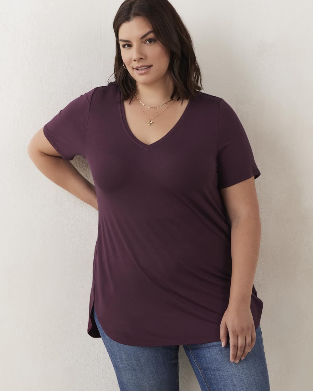 Modern Fit Tunic with High-Low Hem | Penningtons