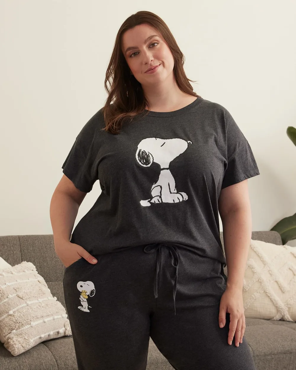 Snoopy Knit Pyjama T-Shirt - ti Voglio | Penningtons