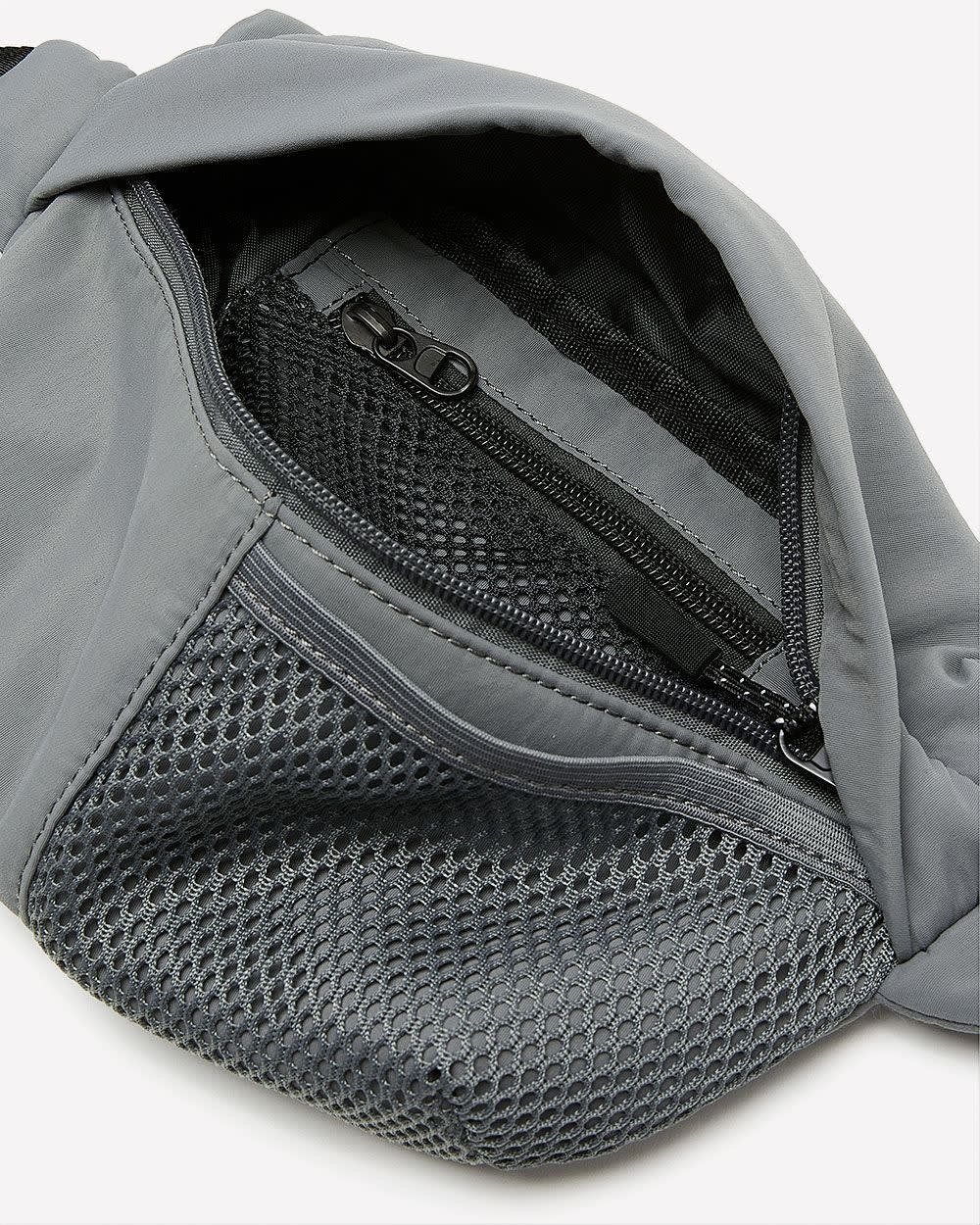 Matte Nylon Waist Bag with Mesh Pocket - Active Zone | Penningtons