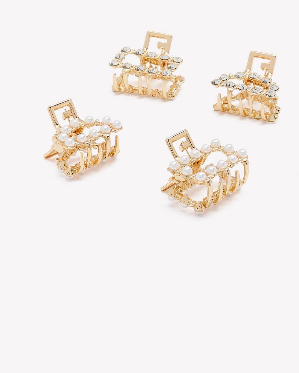 Mini Golden Hair Clips, Set of 4 | Penningtons