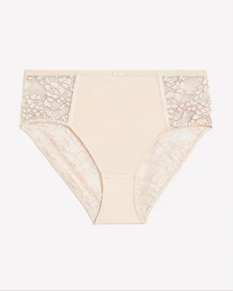 High-Cut Microfibre and Lace Brief with Bow - Déesse Collection ...