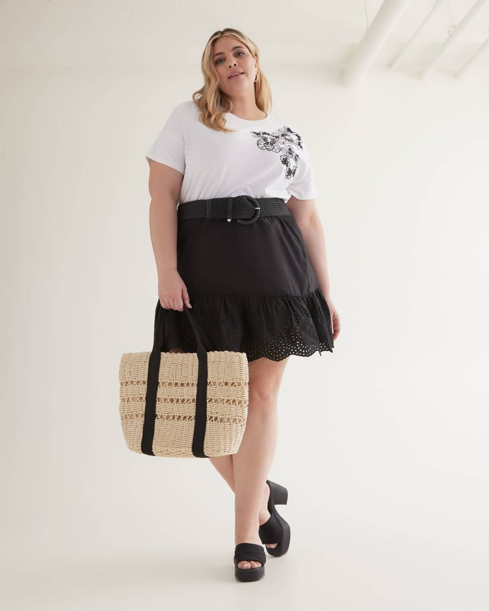 Knit Top with Flower Embroidery | Penningtons