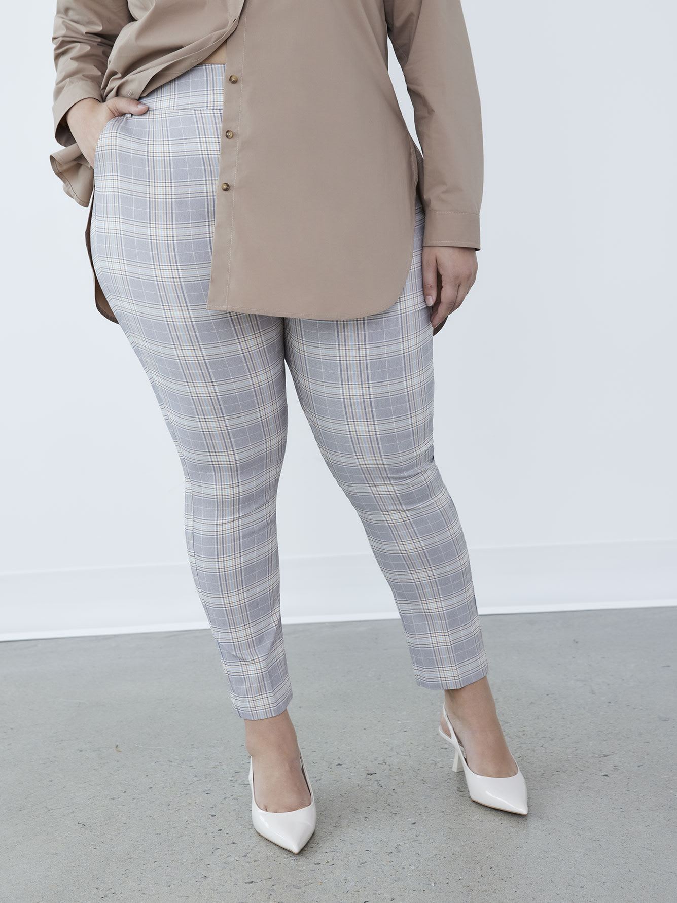 Savvy-Fit Skinny-Leg Plaid Pant | Penningtons