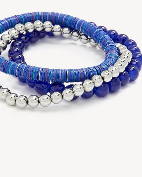 Assorted Stretch Beaded Bracelets, Set of 3 | Penningtons