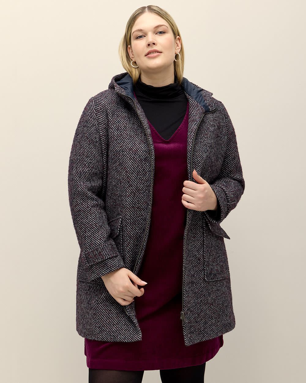 Three-Tone Wool Coat | Penningtons