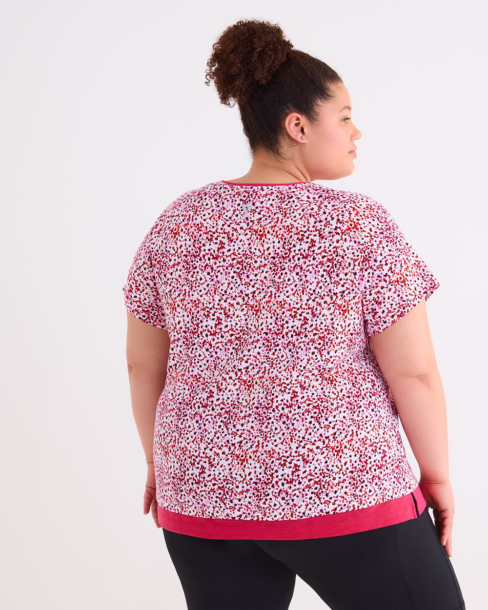 Printed Raglan-Sleeve Fooler Tee - Active Zone | Penningtons