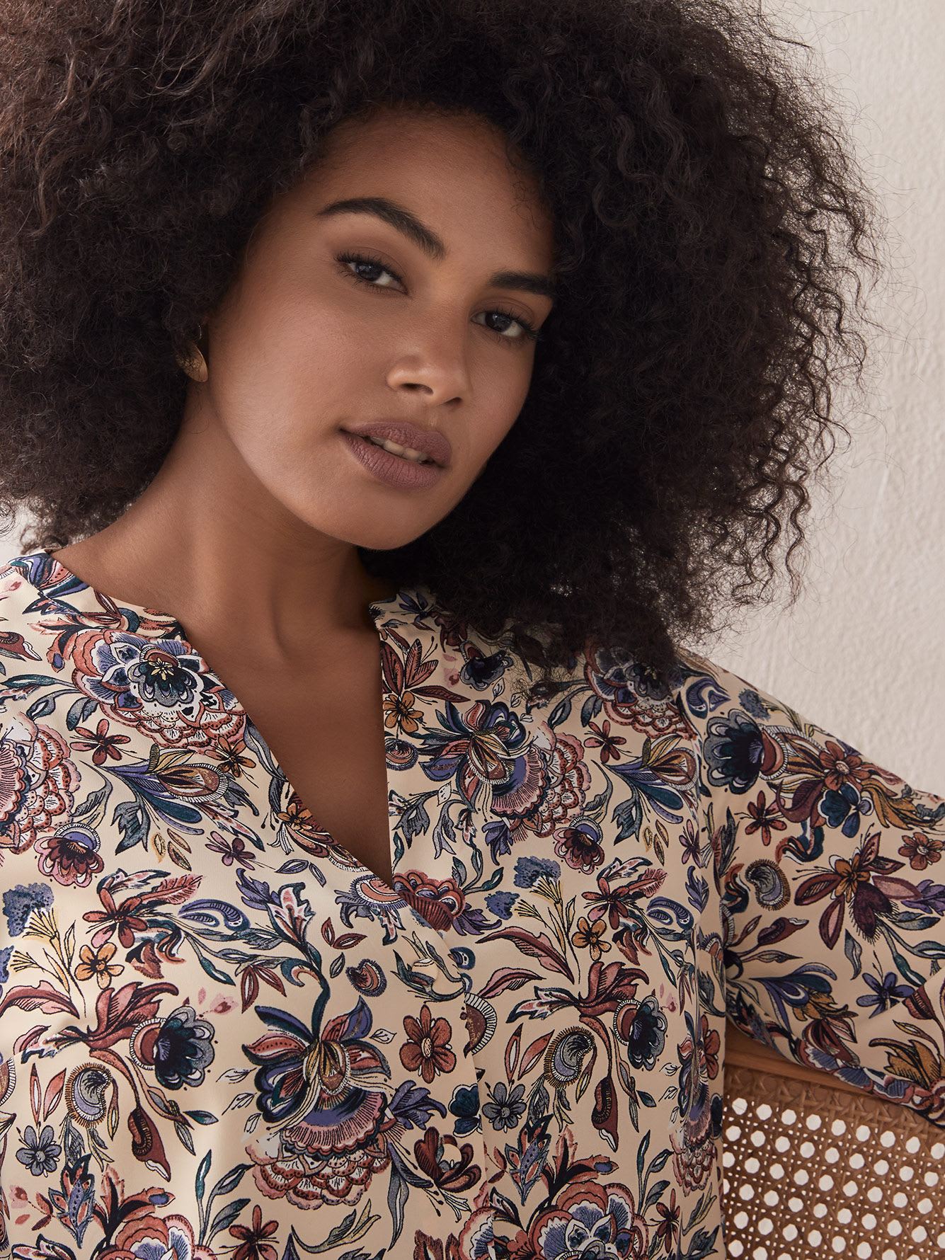 Floral Balloon Sleeve Blouse Addition Elle Penningtons
