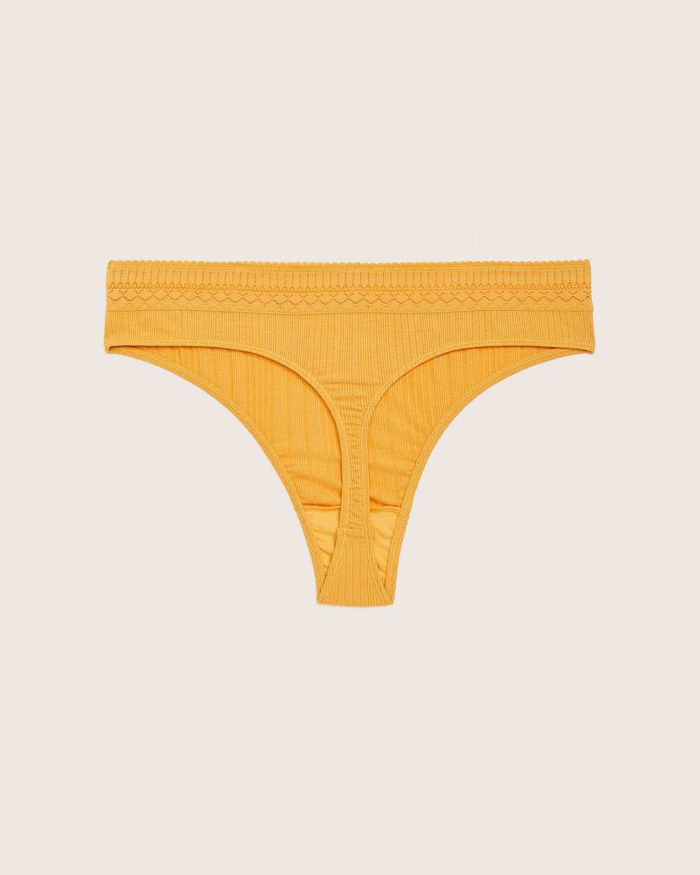 Wide Lace Varigated Rib Thong - ti VOGLIO | Penningtons