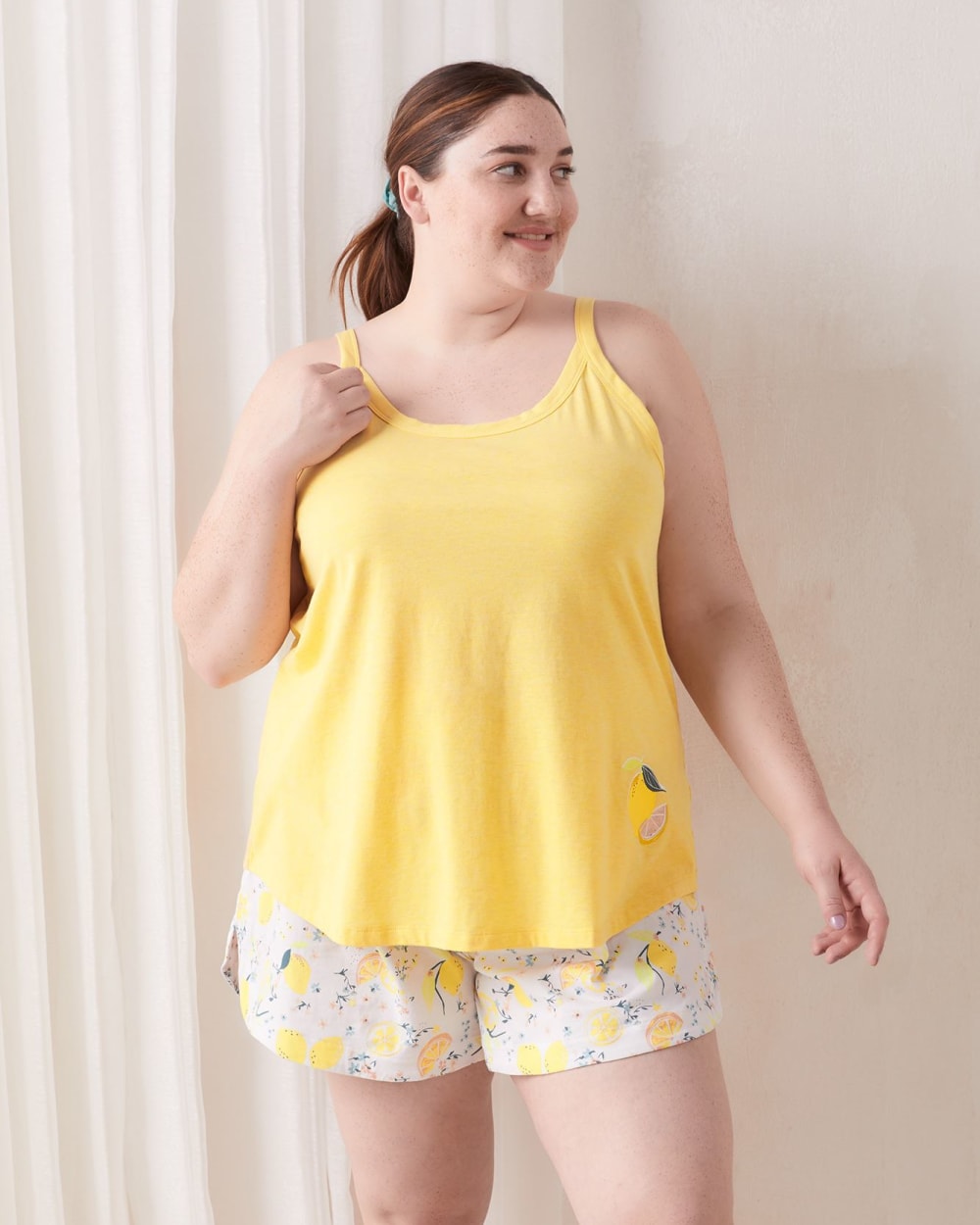 Heather PJ Cami With Placement Print - ti VOGLIO | Penningtons