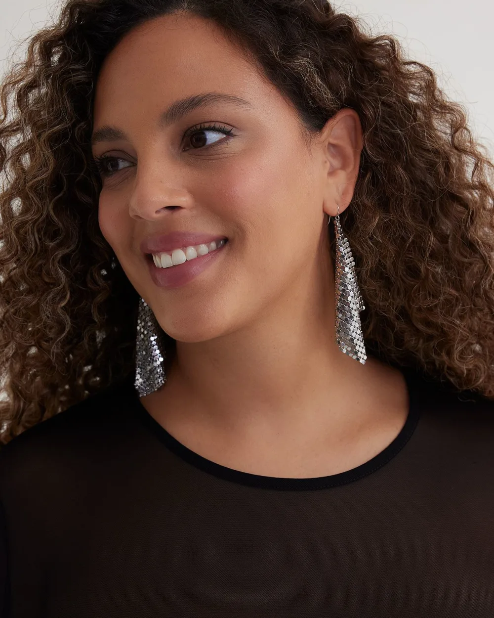 Metal Mesh Earrings - Addition Elle | Penningtons