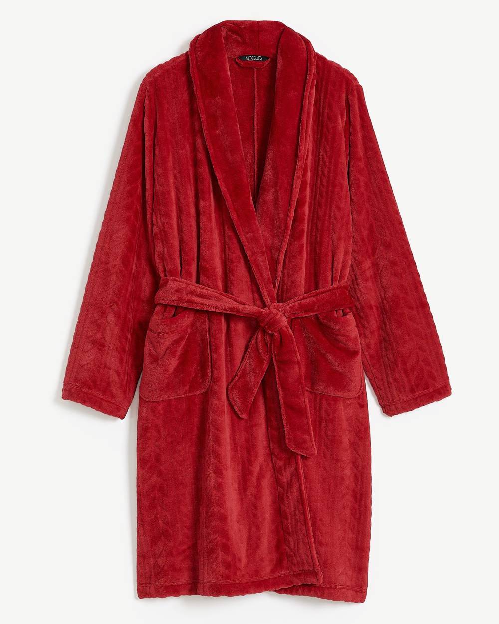 Red Cable Knit Fleece Robe - ti Voglio | Penningtons