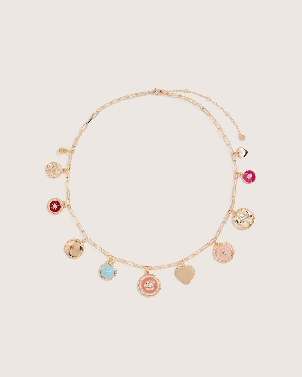 Collier rétro doré à breloques | Penningtons