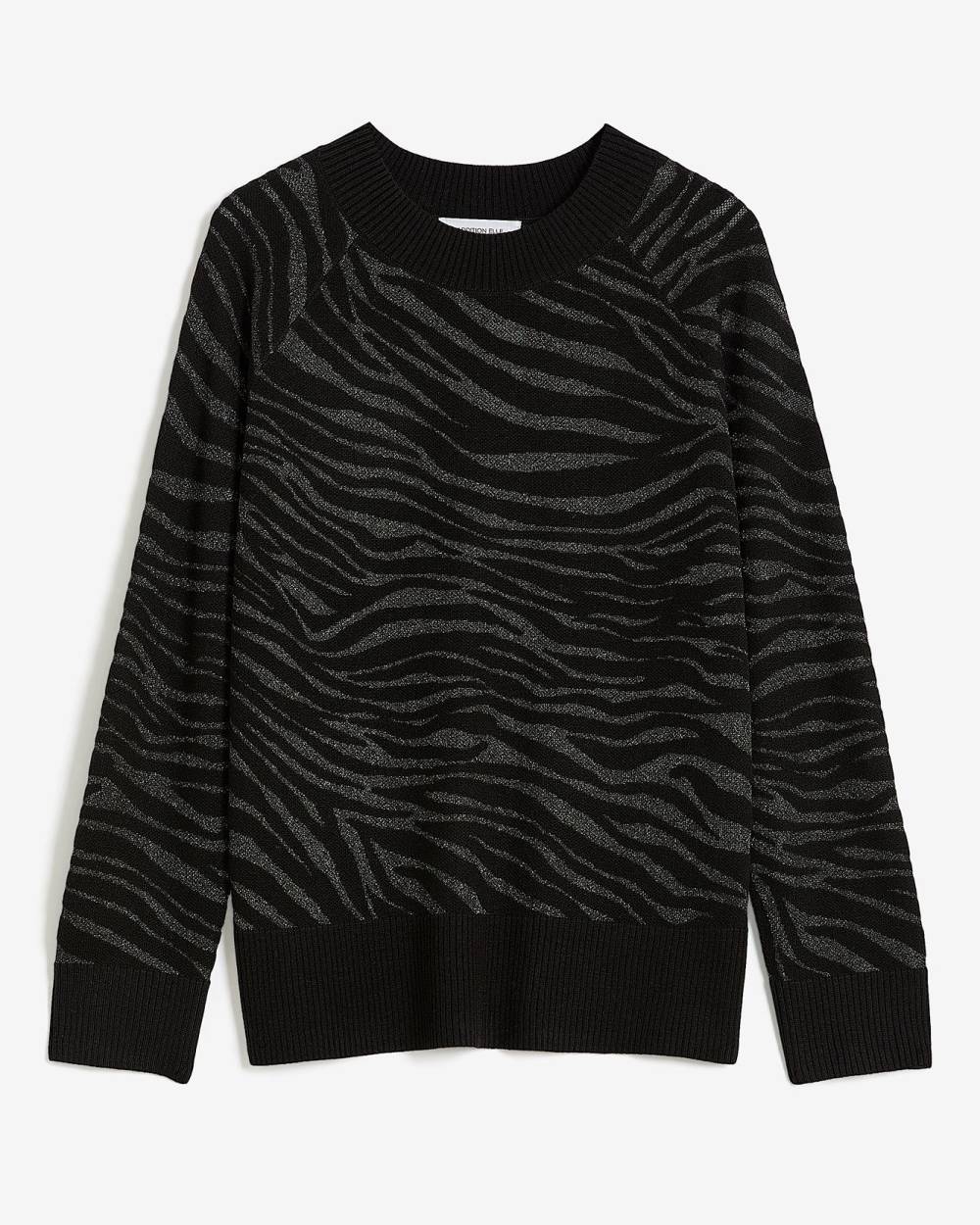 Tonal Zebra Print Sweater - Addition Elle | Penningtons