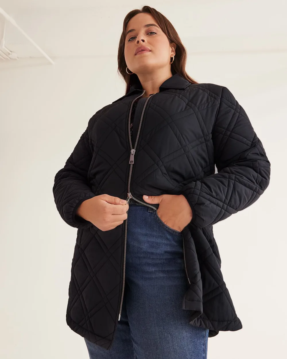 Responsible, Quilted High-Low Jacket | Penningtons