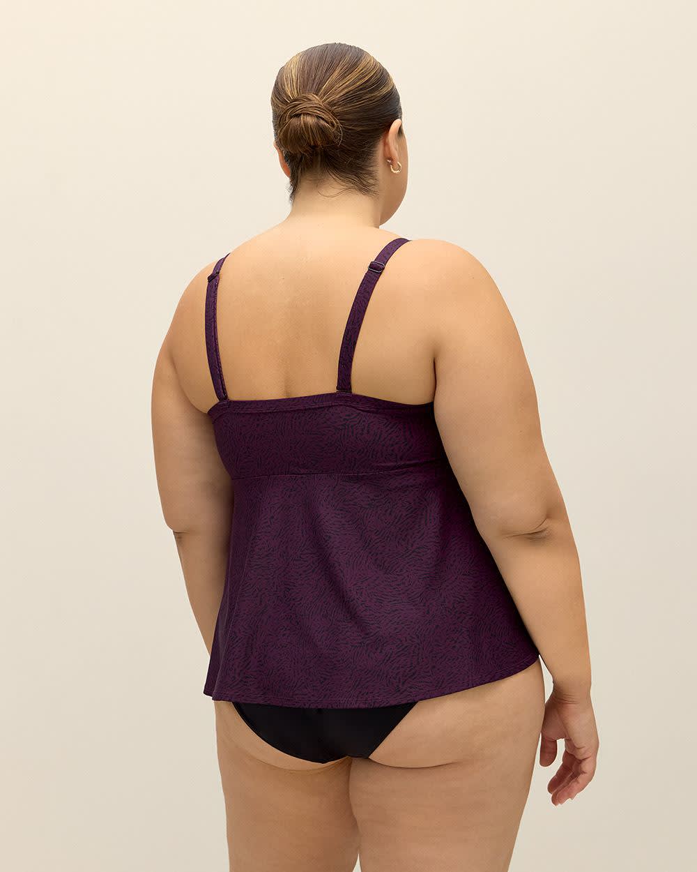 Purple Zebra Swing Tankini Top | Penningtons