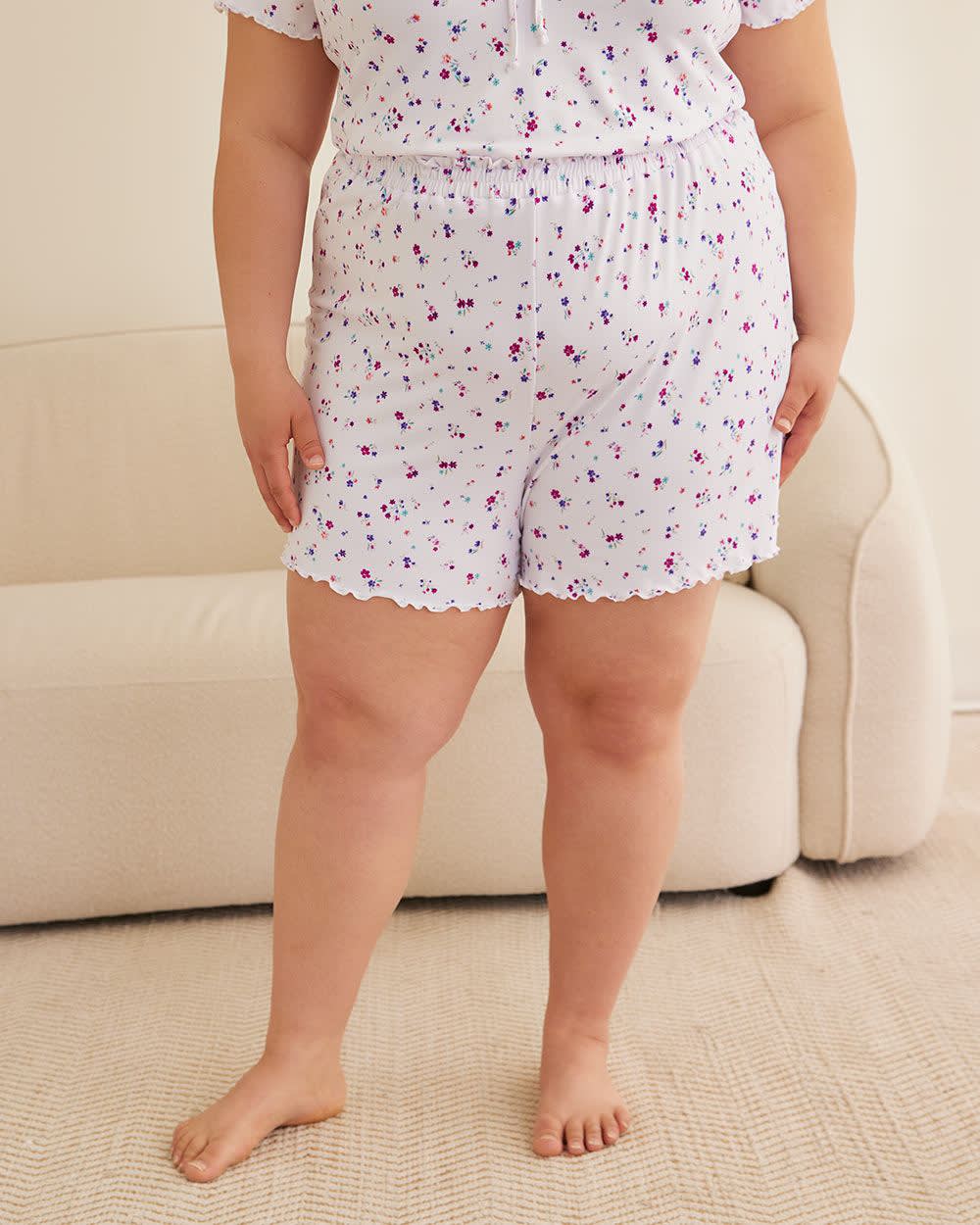 Pointelle PJ Boxer Short with Lettuce Edge - ti Voglio | Penningtons