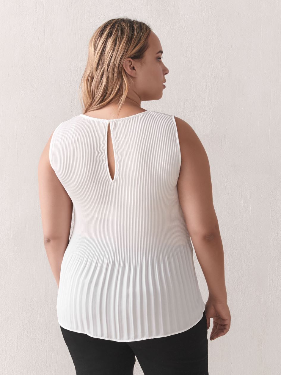 Swing Tank Top with Pleats | Penningtons
