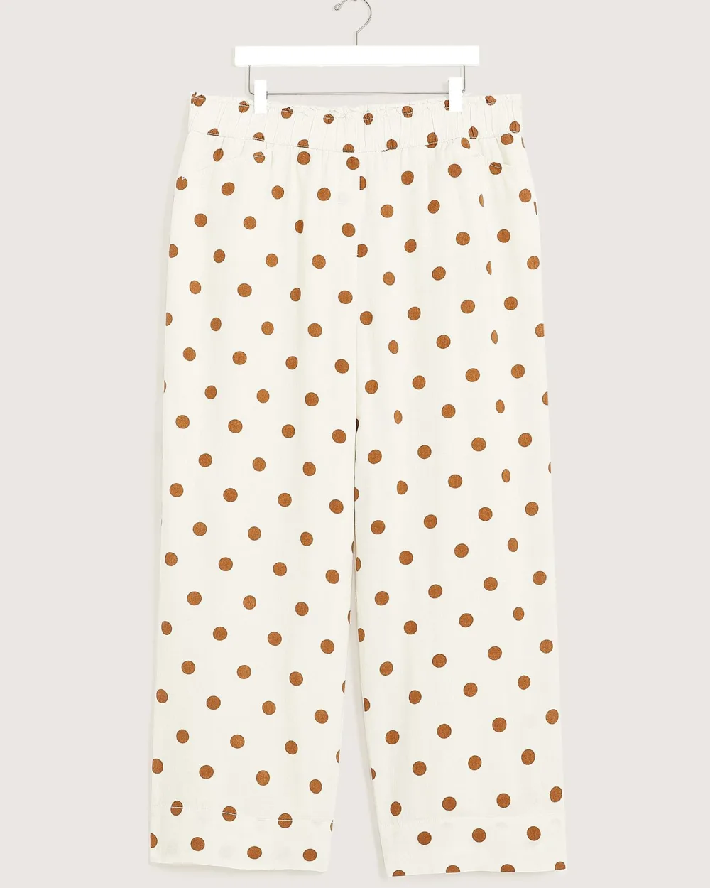 Dotted Linen Blend Wide-Leg Pull-On Pant | Penningtons