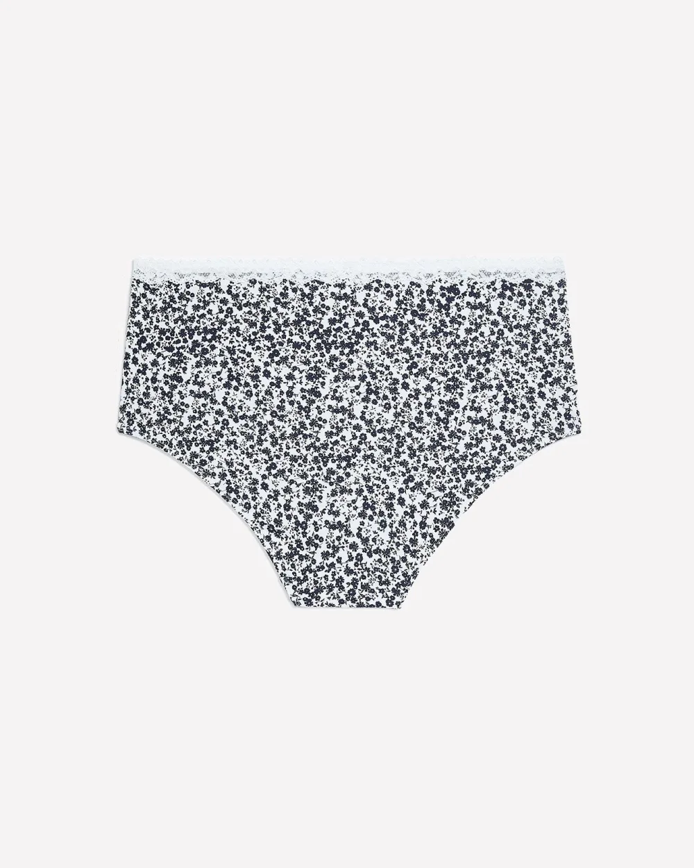 Floral Cotton-Blend Brief with Lace - ti Voglio | Penningtons
