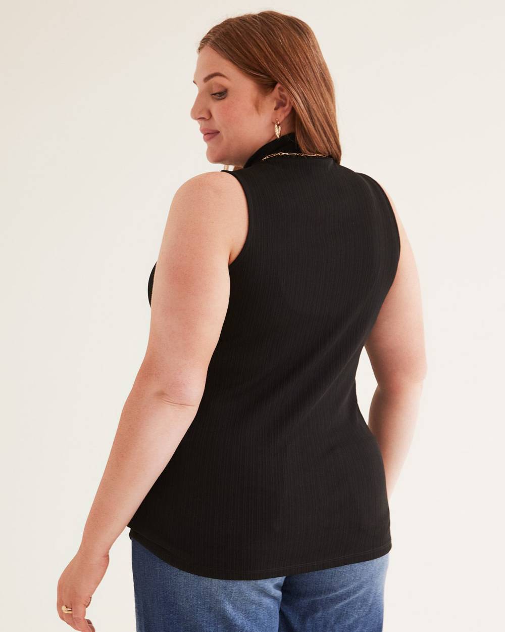 Sleeveless Mock Neck Knit Top | Penningtons