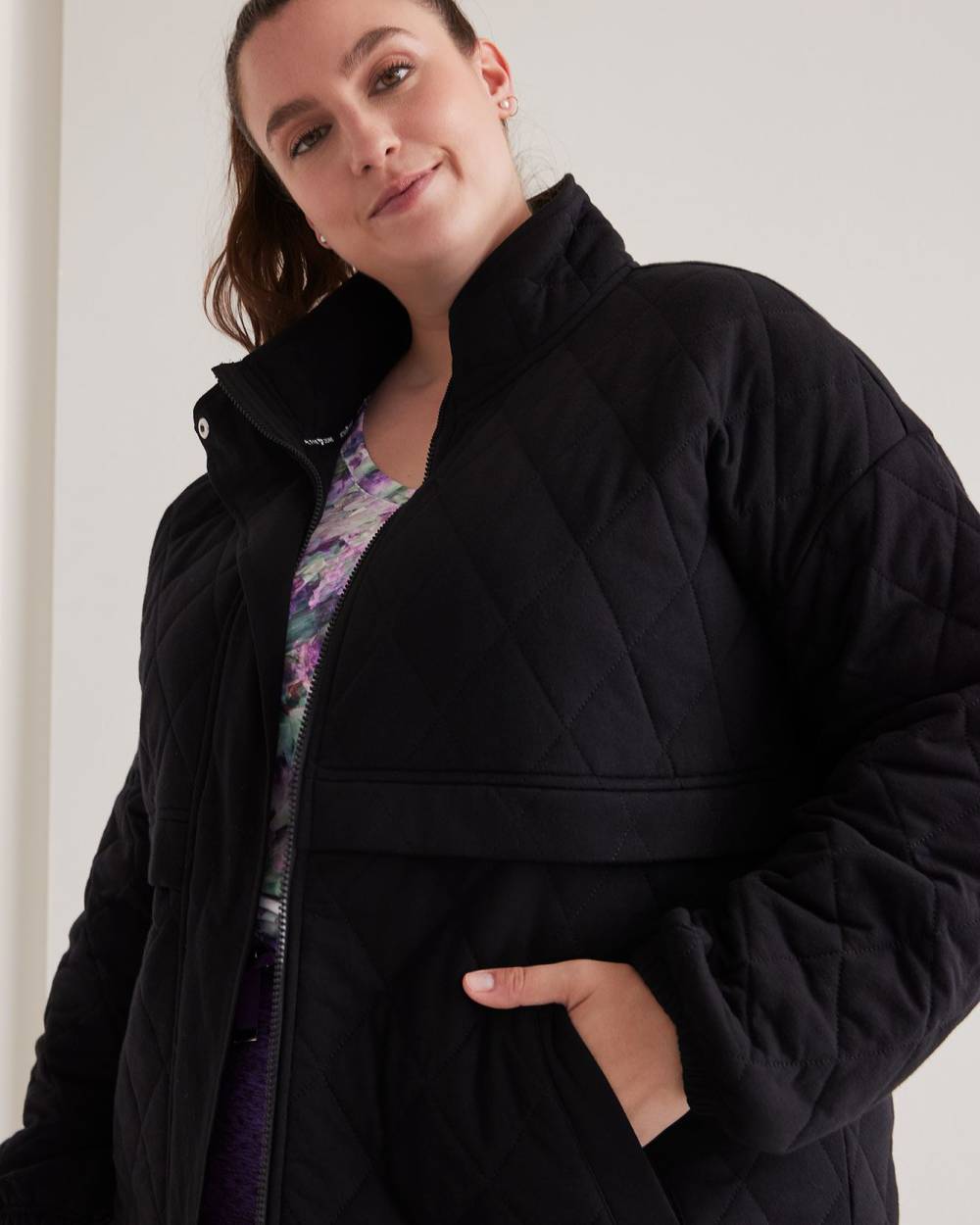 Quilted Zippered Jacket - Active Zone | Penningtons