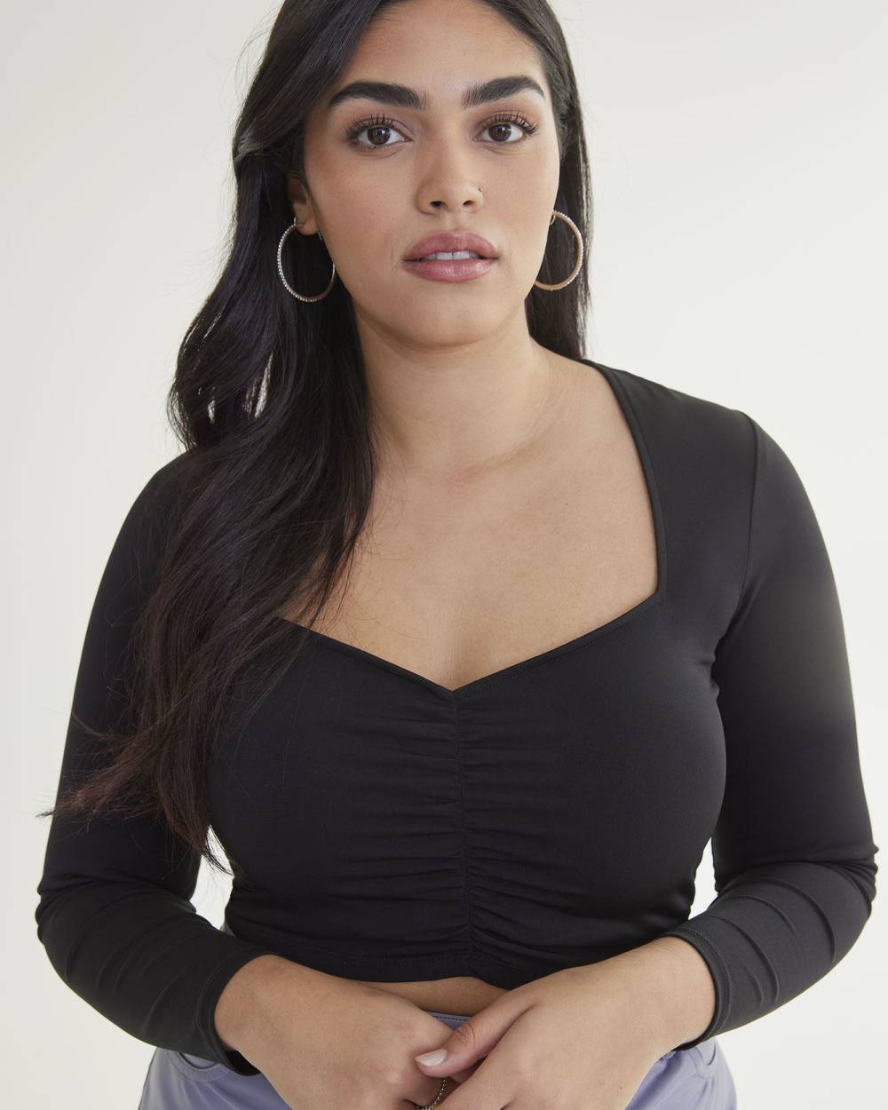 Long-Sleeve Fitted Knit Top - Addition Elle | Penningtons