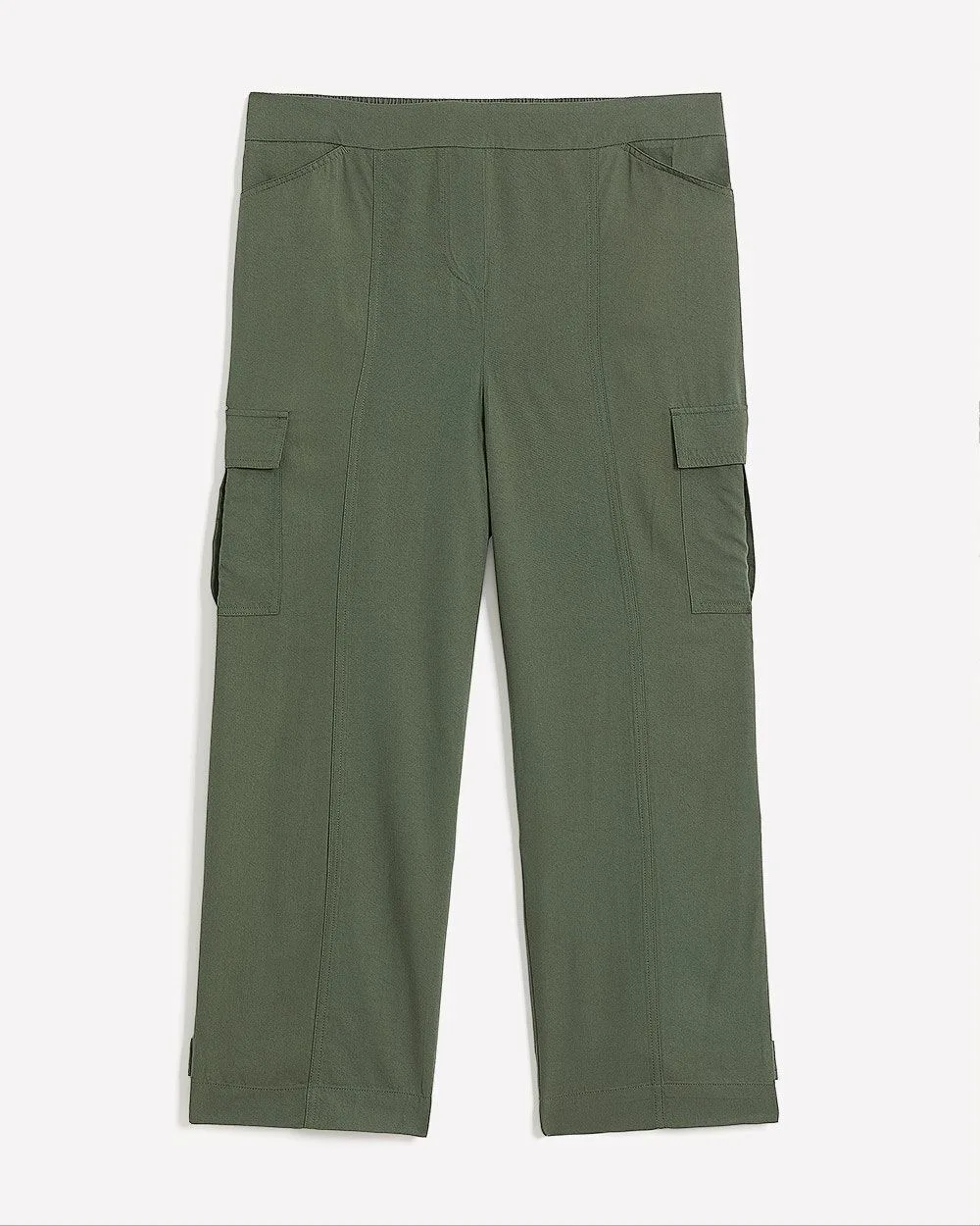 Cropped Straight-Leg Cargo Pant with Adjustable Hem Tab | Penningtons