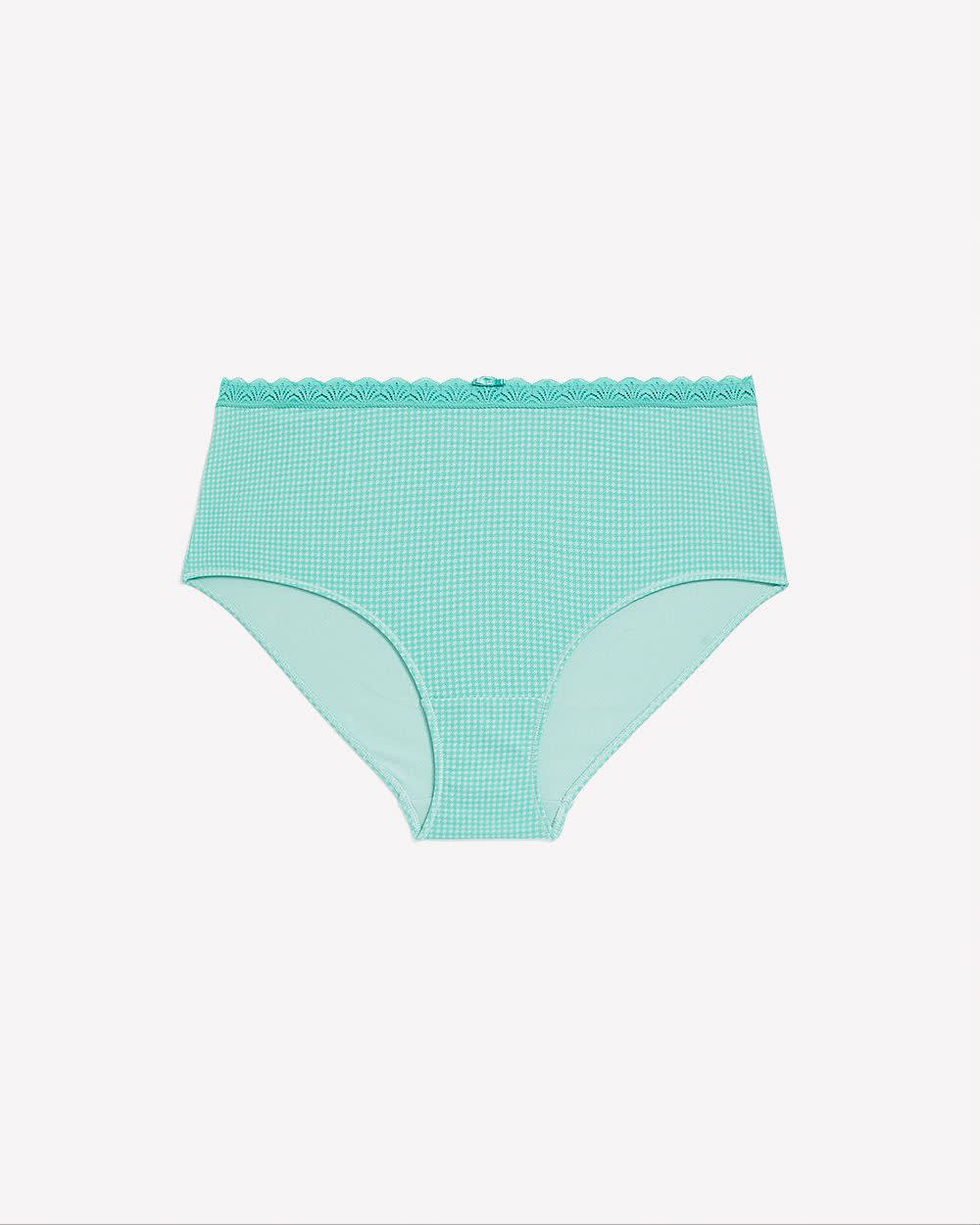Printed Cotton Brief with Lace Waistband - ti Voglio | Penningtons
