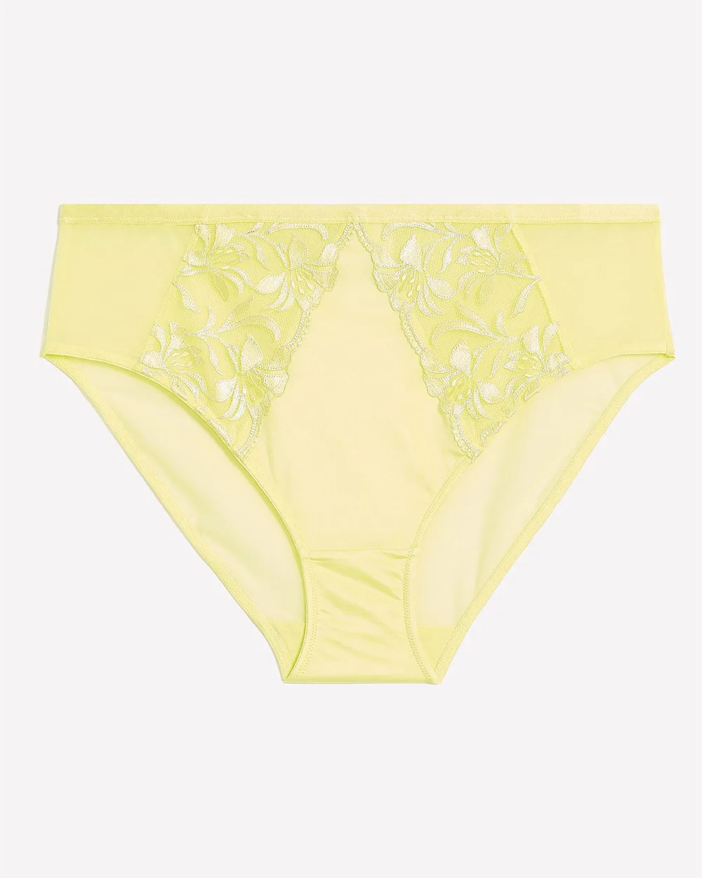 Satin High-Cut Brief with Embroidery - Déesse Collection | Penningtons