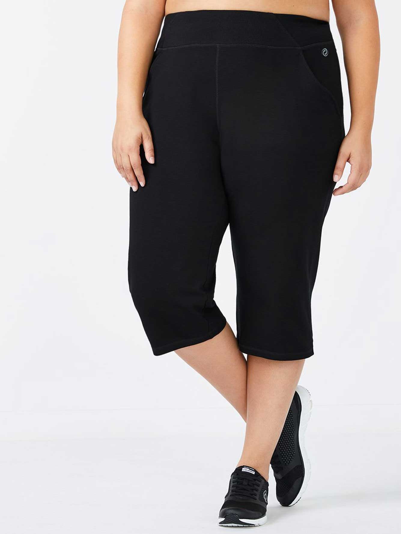 Basic Relaxed Plus-Size Capri - ActiveZone | Penningtons Basic Relaxed Plus-Size Capri - ActiveZone | Penningtons