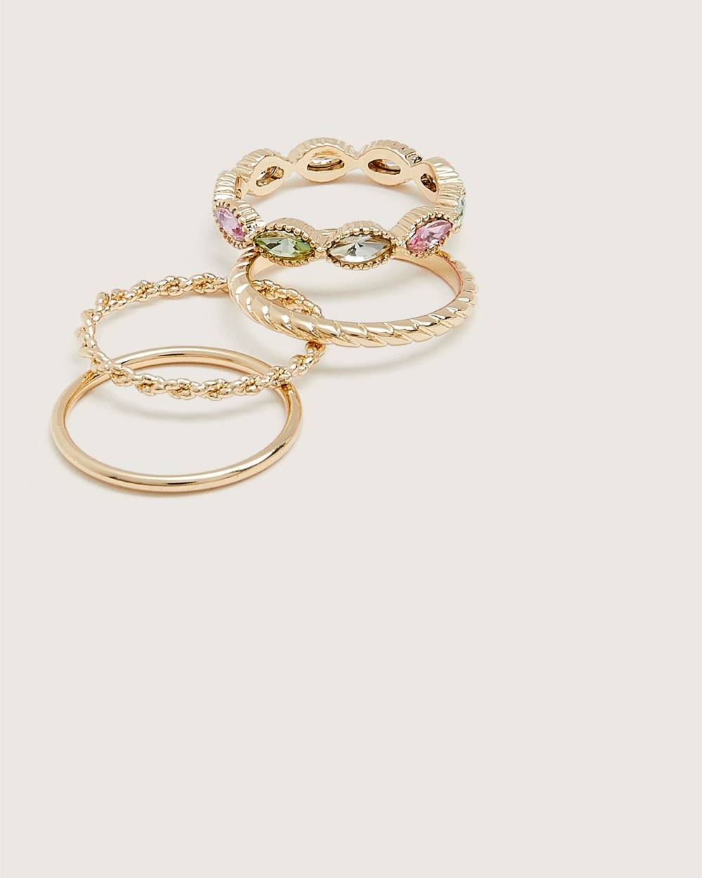 Assorted Rings with Stones, Set of 4 - Addition Elle | Penningtons