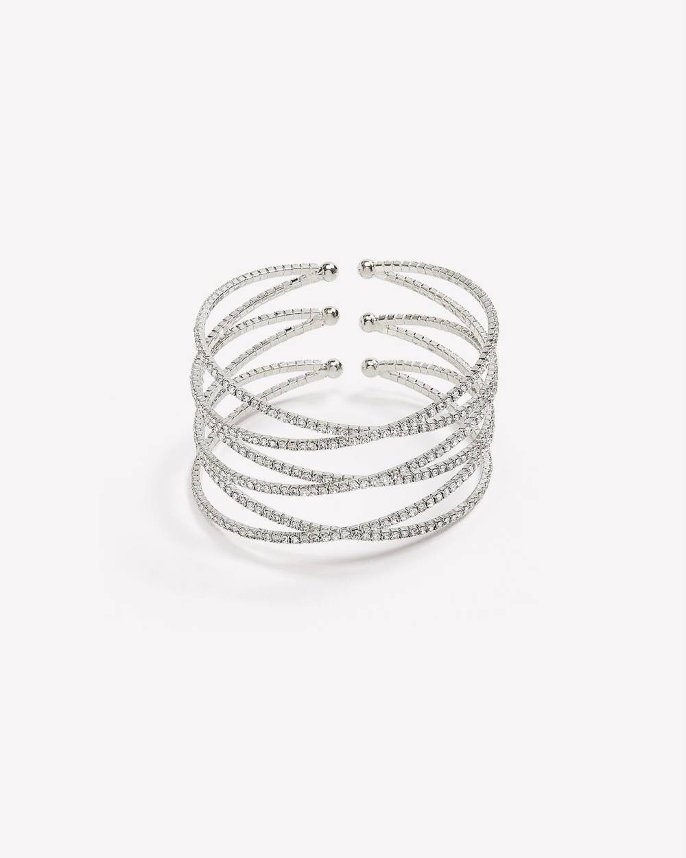 Fancy Stretch Rhinestone Cuff Bracelet | Penningtons