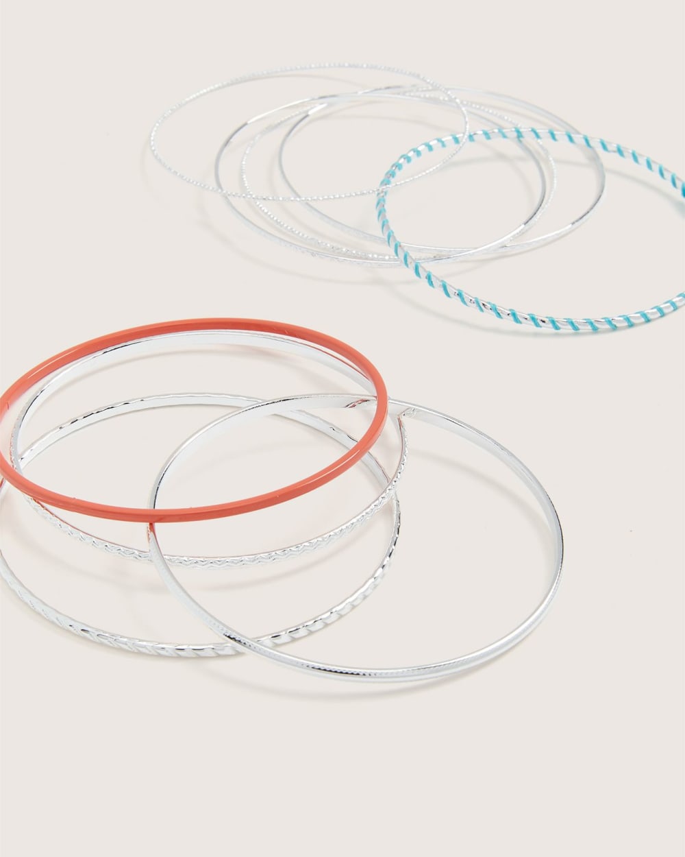 Assorted Thin Bangle Bracelets, Set of 9 | Penningtons