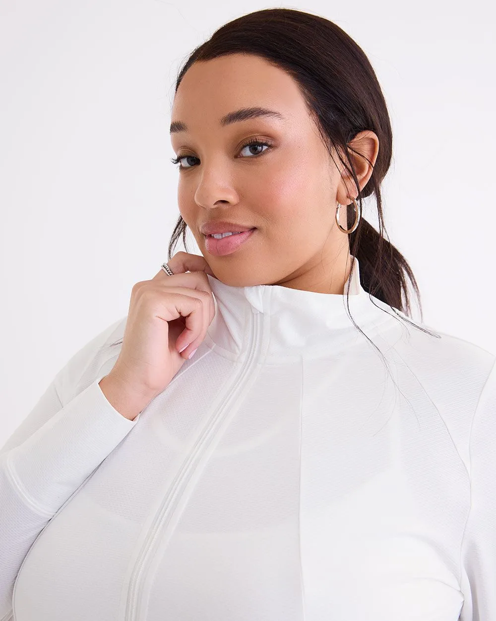 Mock Neck Zipped Jacket - Active Zone | Penningtons