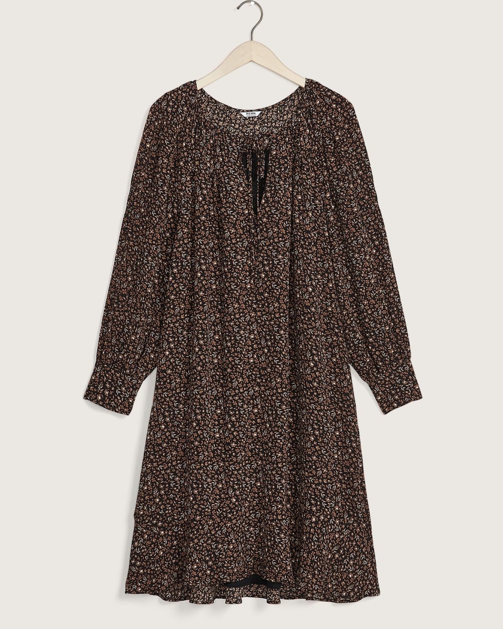 Boat-Neck Dress with High-Low Ruffled Hem | Penningtons