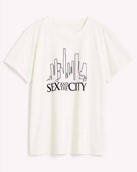 Short Sleeve Tee With Sex And The City Print Penningtons