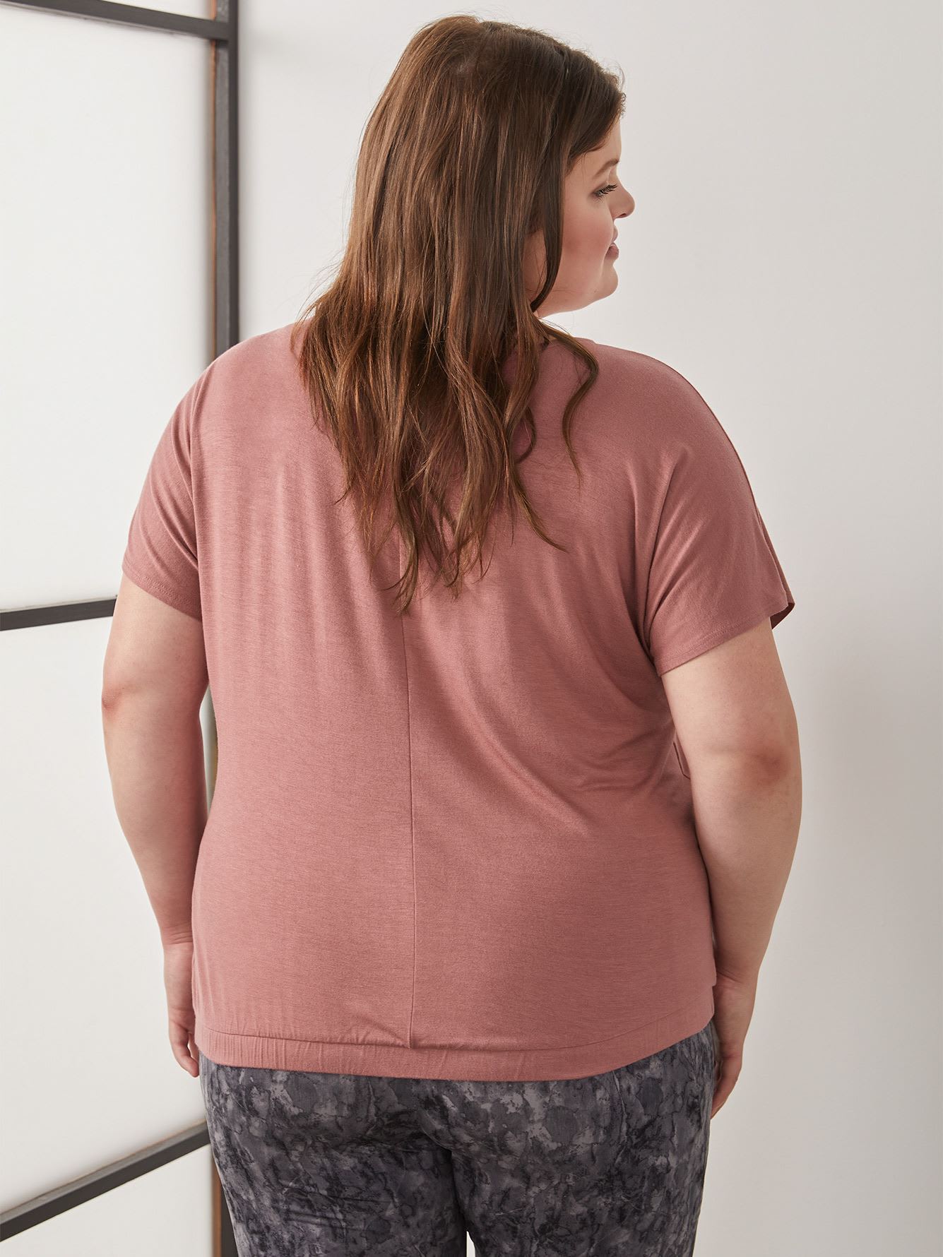 Extended Shoulder Top With Bungee Detail - ActiveZone | Penningtons