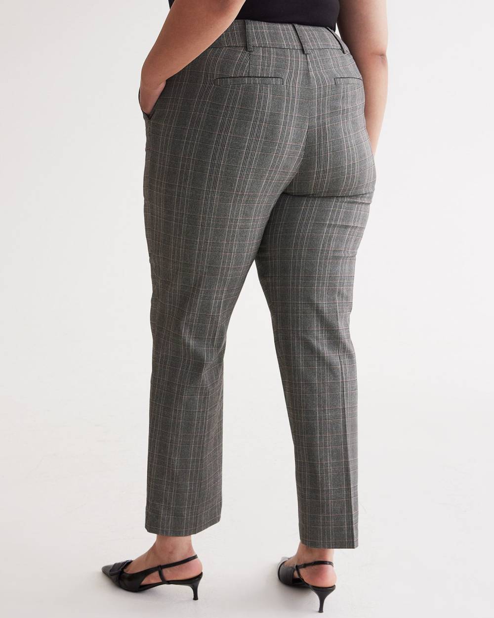 Plaid Straight-Leg Savvy Pant - PENN. Essentials | Penningtons