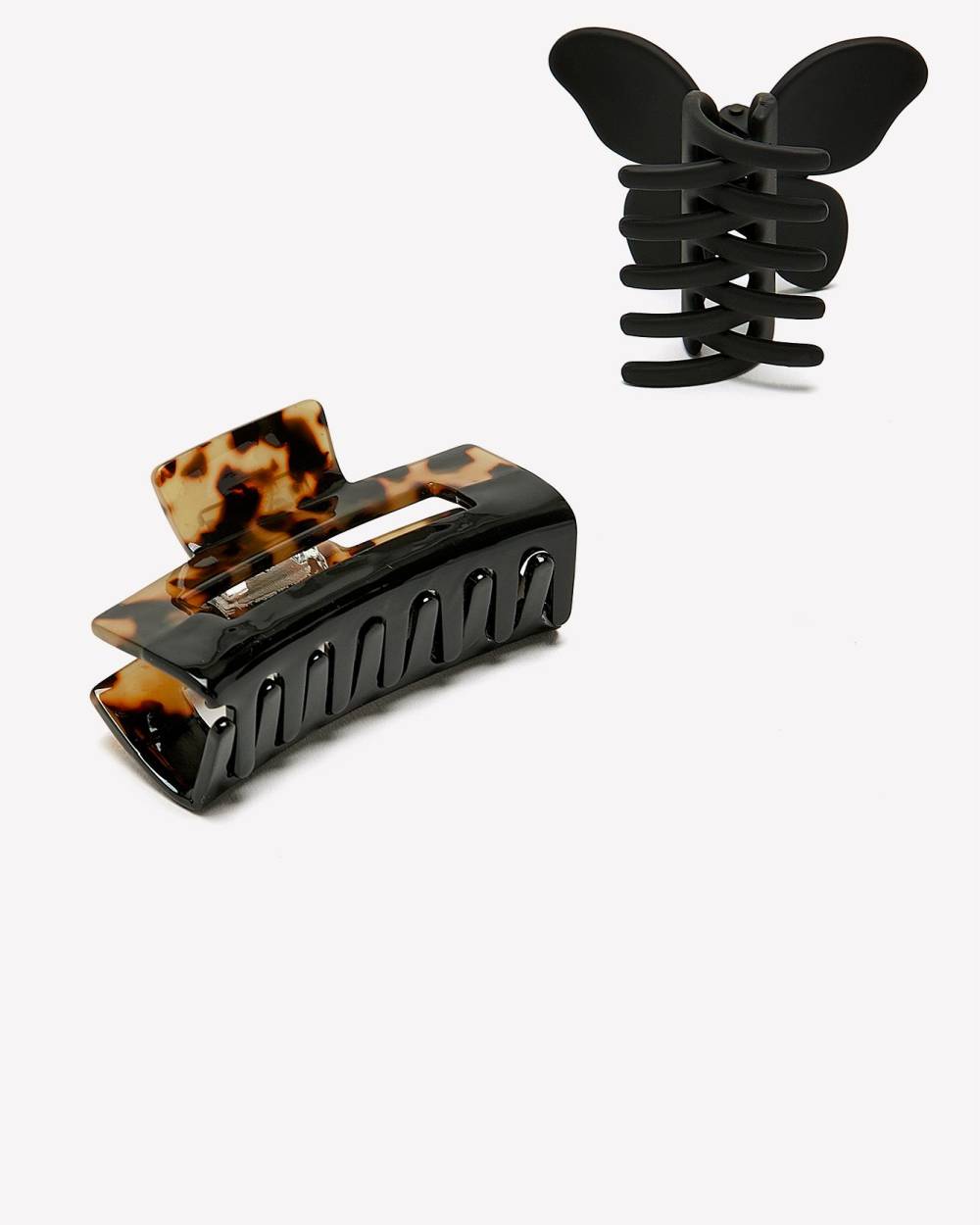 Assorted Butterfly and Square Hair Clips, Set of 2 | Penningtons