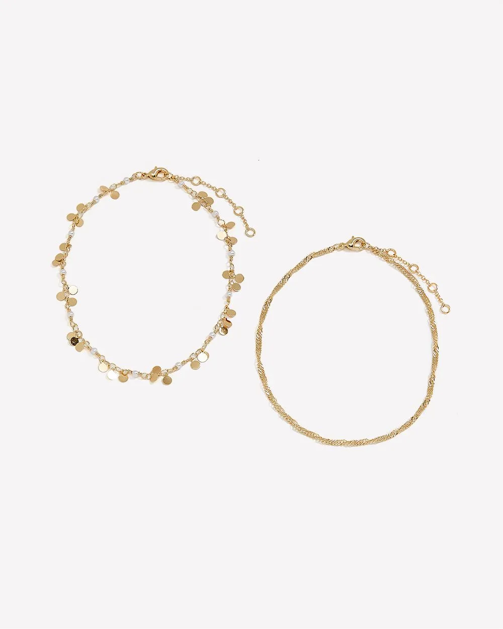 Dainty Golden Anklets, Set of 2 | Penningtons