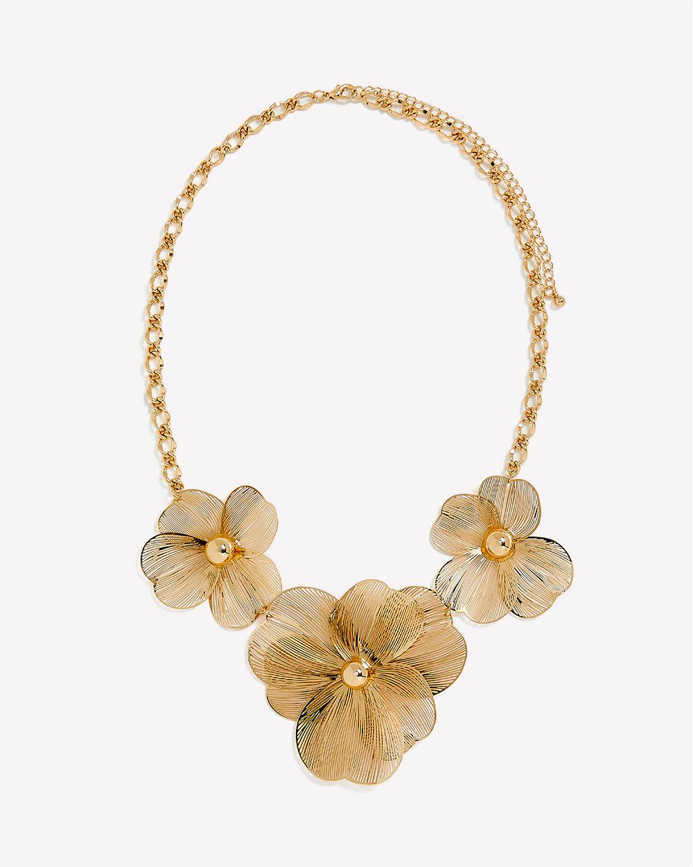 Short Necklace with Mesh Flowers | Penningtons