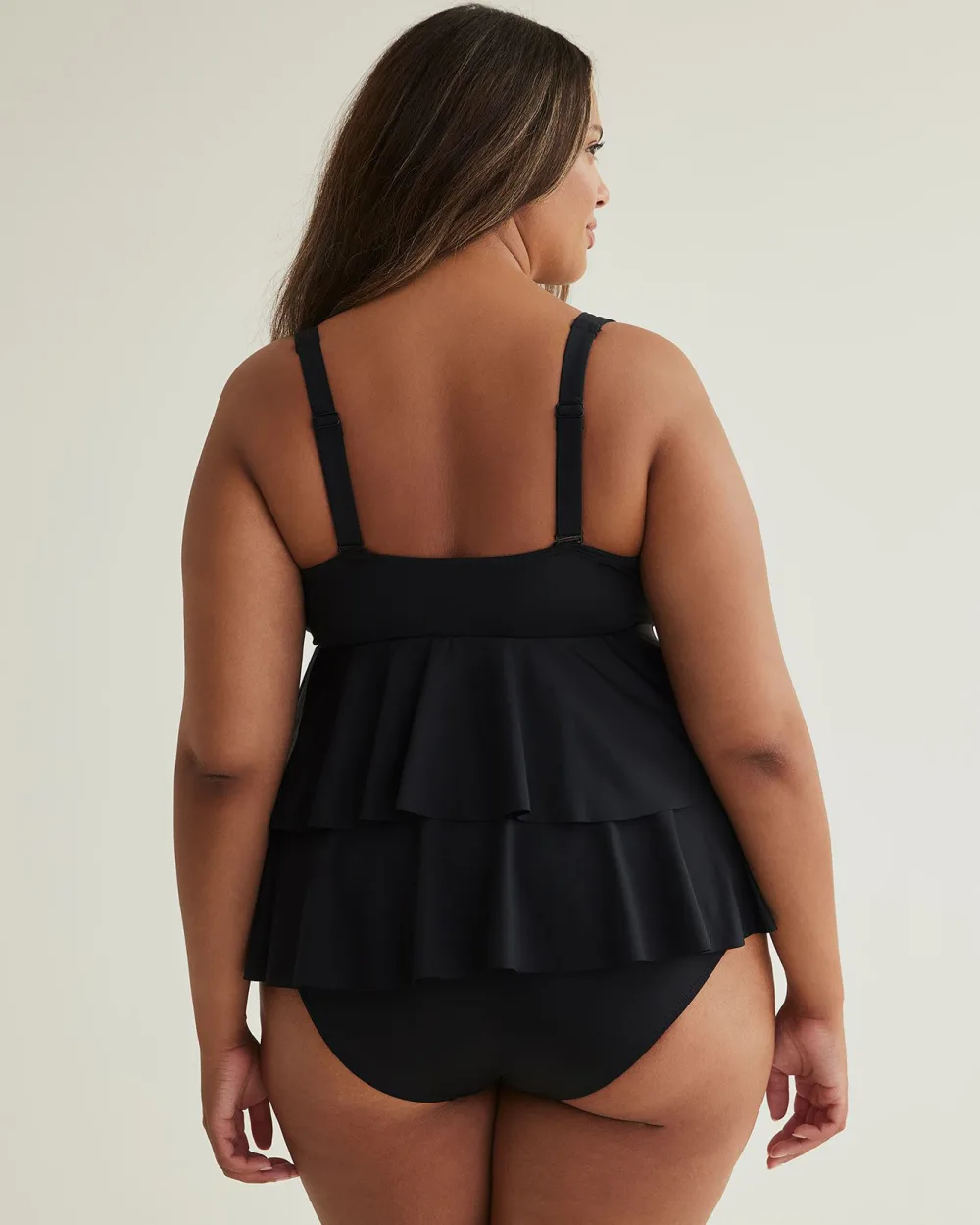 Black Ruffled Tankini | Penningtons