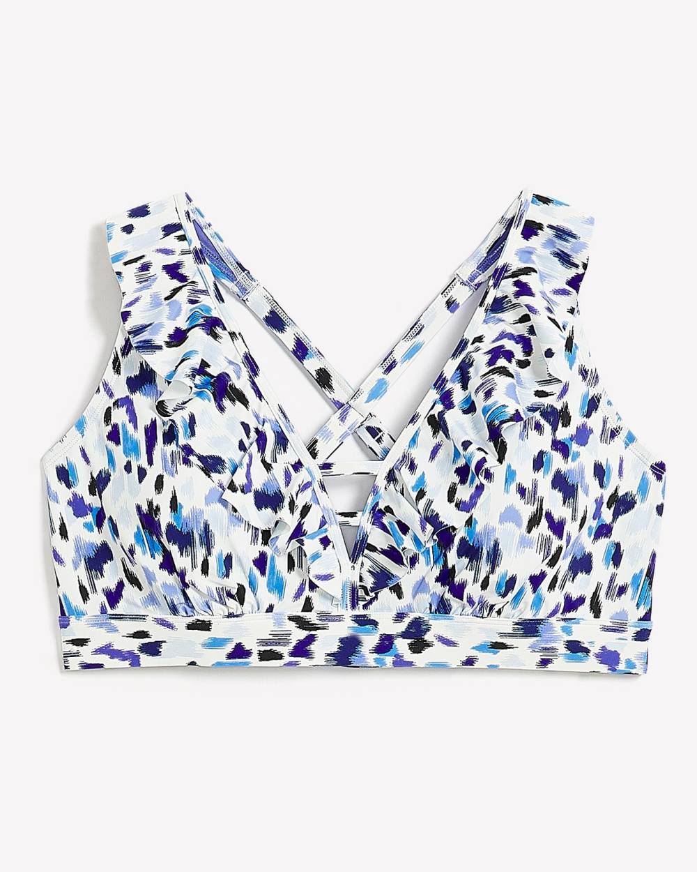 Printed Ruffled Bikini Top | Penningtons