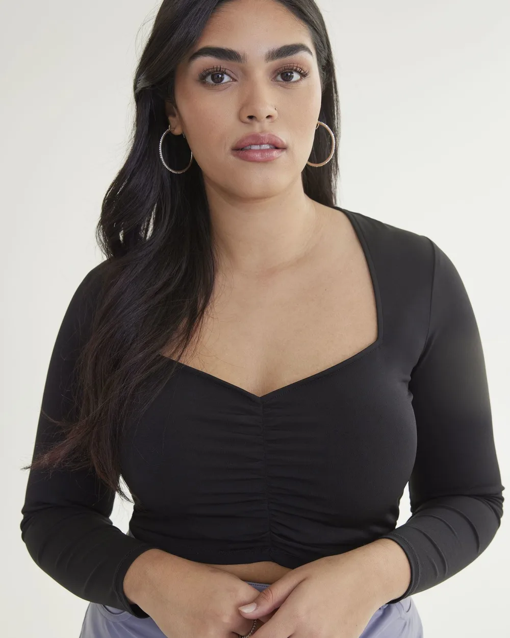 Long-Sleeve Fitted Knit Top - Addition Elle | Penningtons