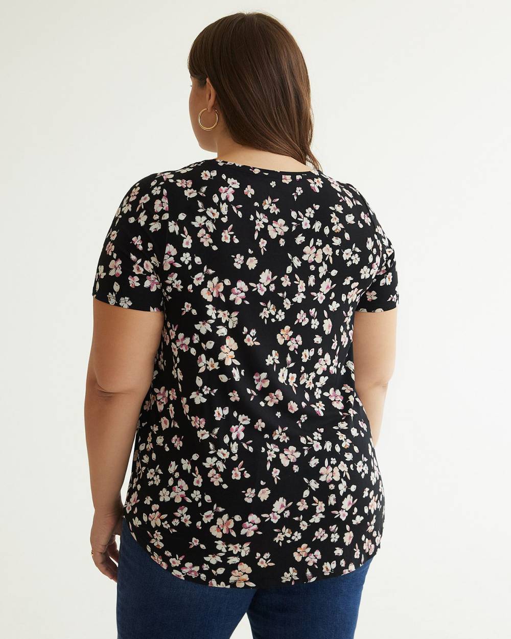 Floral Print Modern-Fit Tee - PENN. Essentials | Penningtons