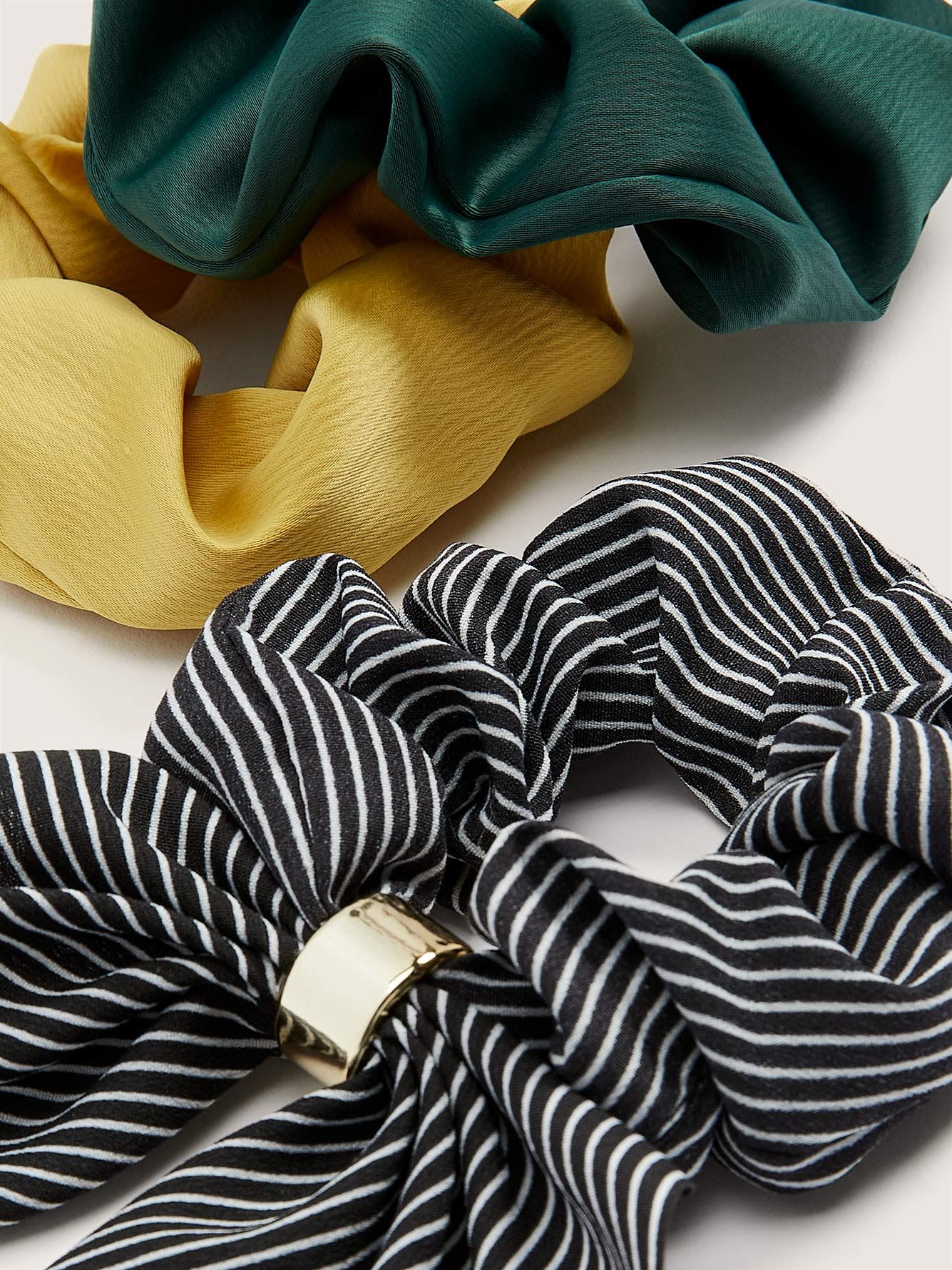 Solid and Striped Scrunchies, Set of 3 | Penningtons
