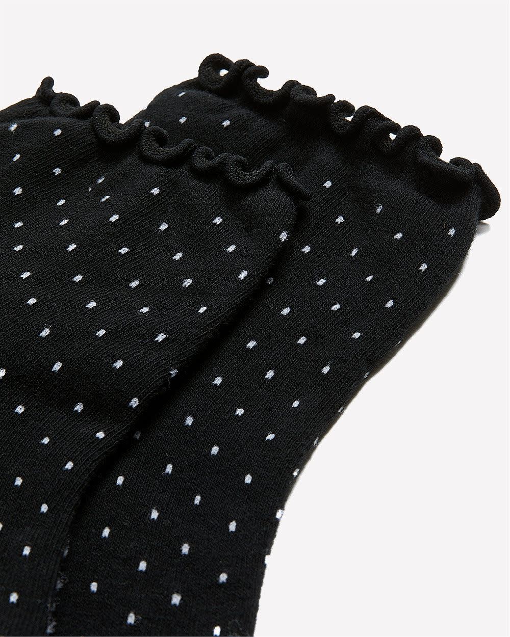 Lettuce Edge Socks with Polka-Dot Print | Penningtons