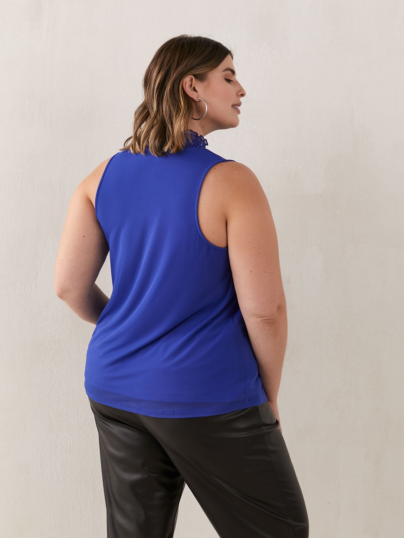 Mesh A-Line Sleeveless Top - Addition Elle | Penningtons
