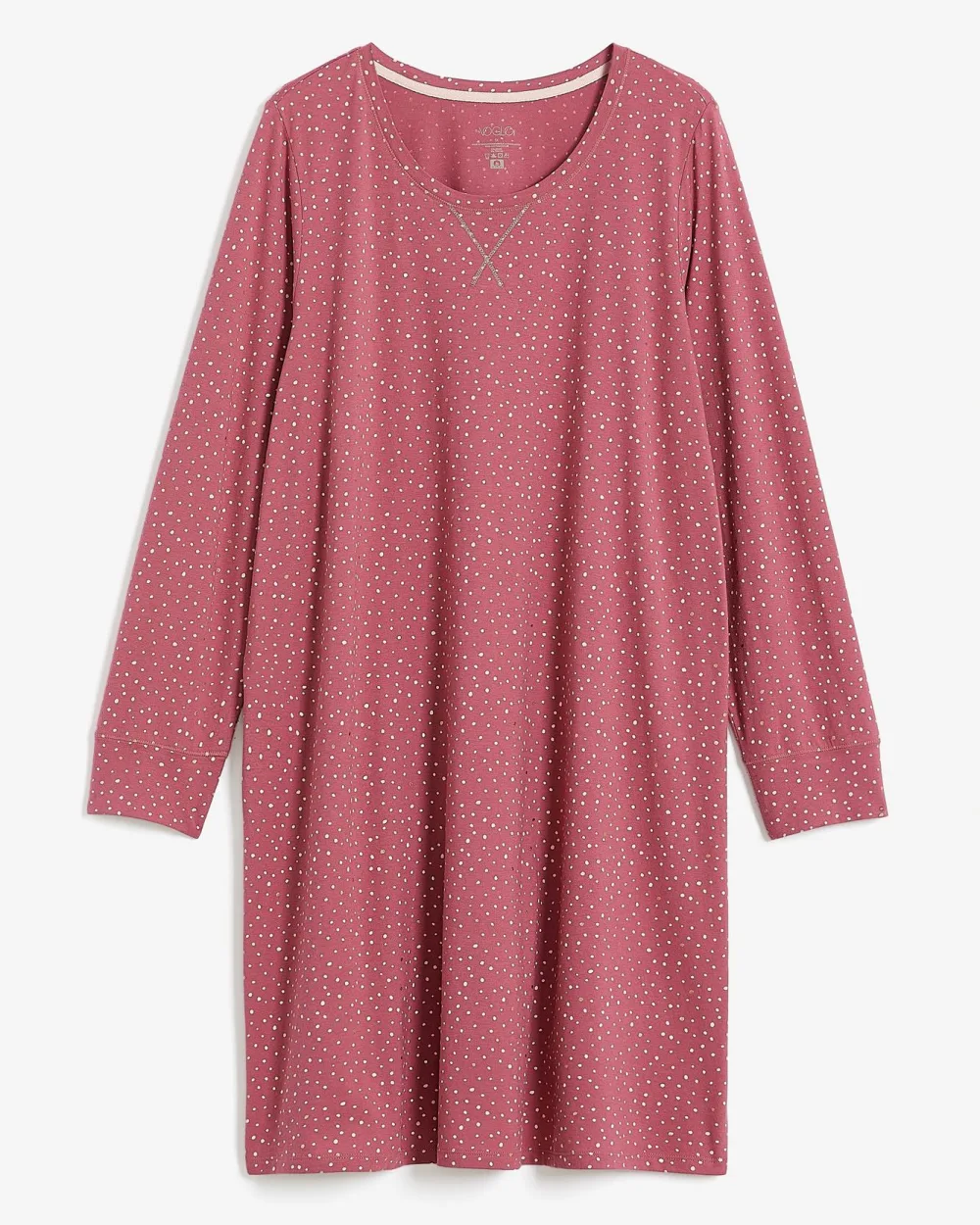 Dotted Long-Sleeve Short Sleepshirt - ti Voglio | Penningtons